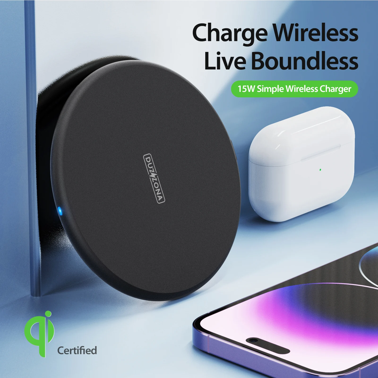 15W-Qi-Wireless-Charger-USB-C-Fast-Charge-Pad-Quick-Charging-For-iPhone ...