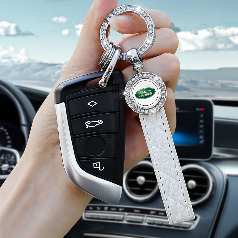 Diamond Leathe Rope Car Keychain Holder Key Cover Car Keyring For Land ...