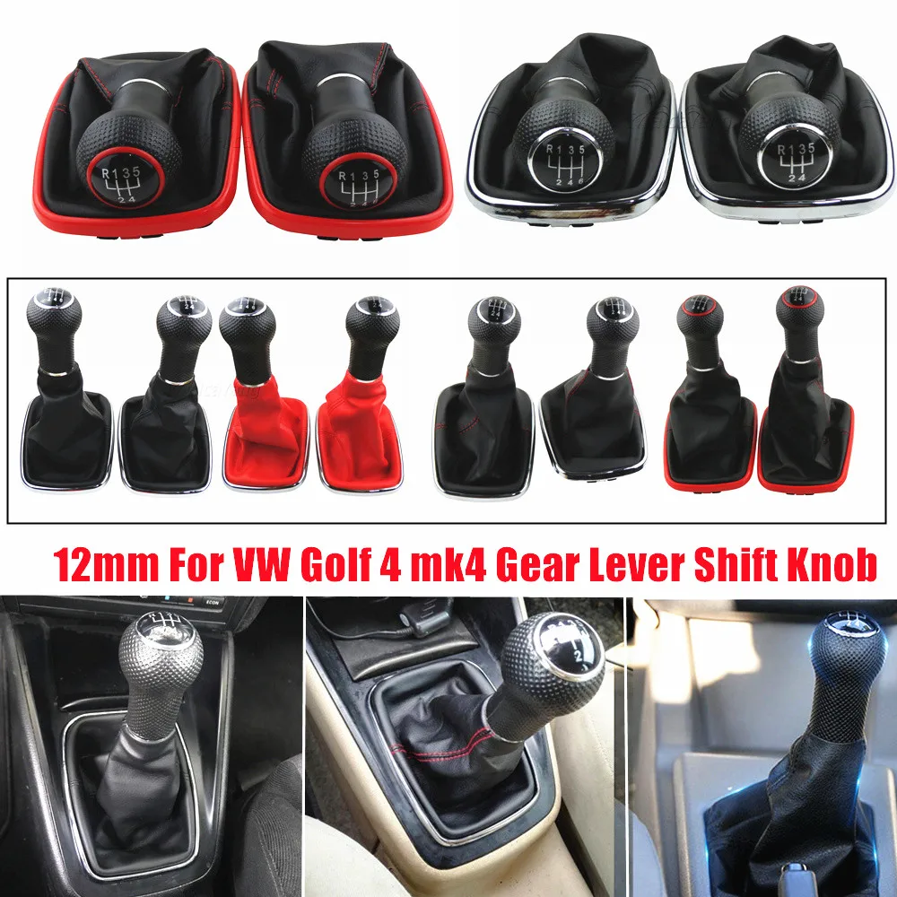 5-6-Speed-12mm-Gear-Shift-Knob-Lever-Shifter-Gaiter-Boot-For-Volkswagen ...