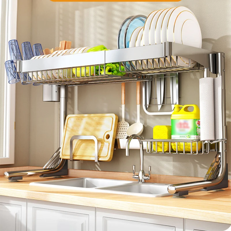 Stainless-Steel-Drain-Rack-Kitchen-Sink-Rack-Countertop-Multi ...
