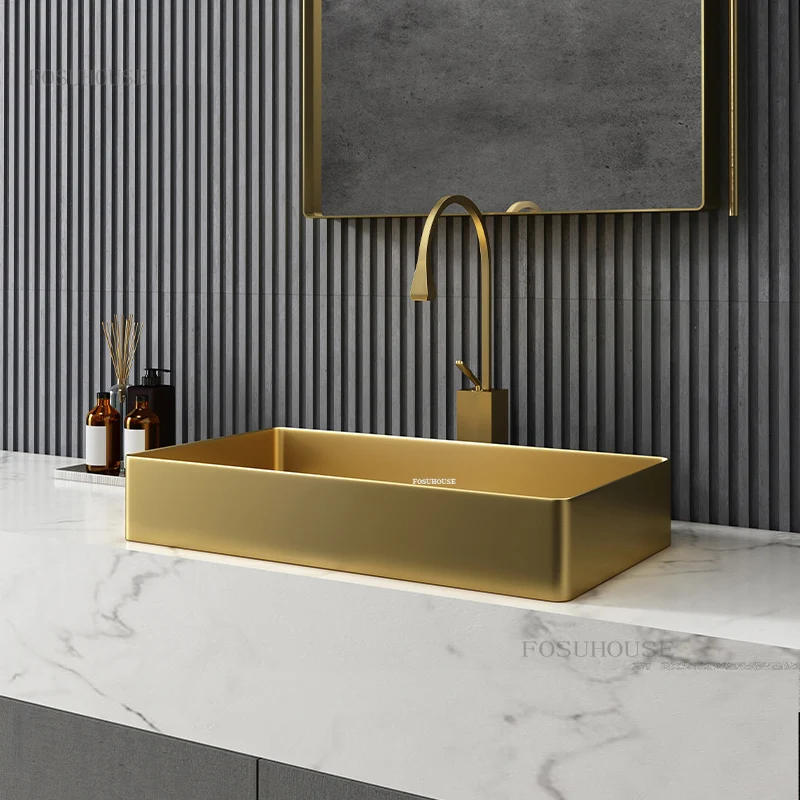 Modern-Stainless-Steel-Bathroom-Sinks-Home-Wash-basins-Light-Luxury ...