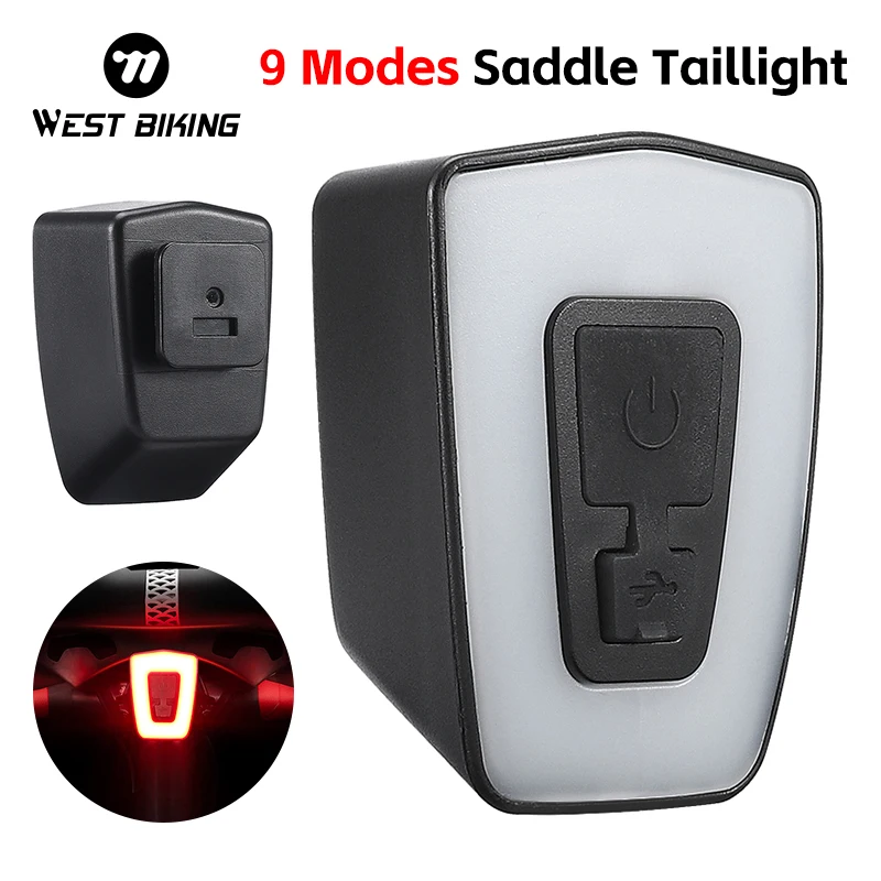 WEST-BIKING-Bicycle-Taillight-USB-Rechargeable-LED-Bike-Saddle-Rear ...