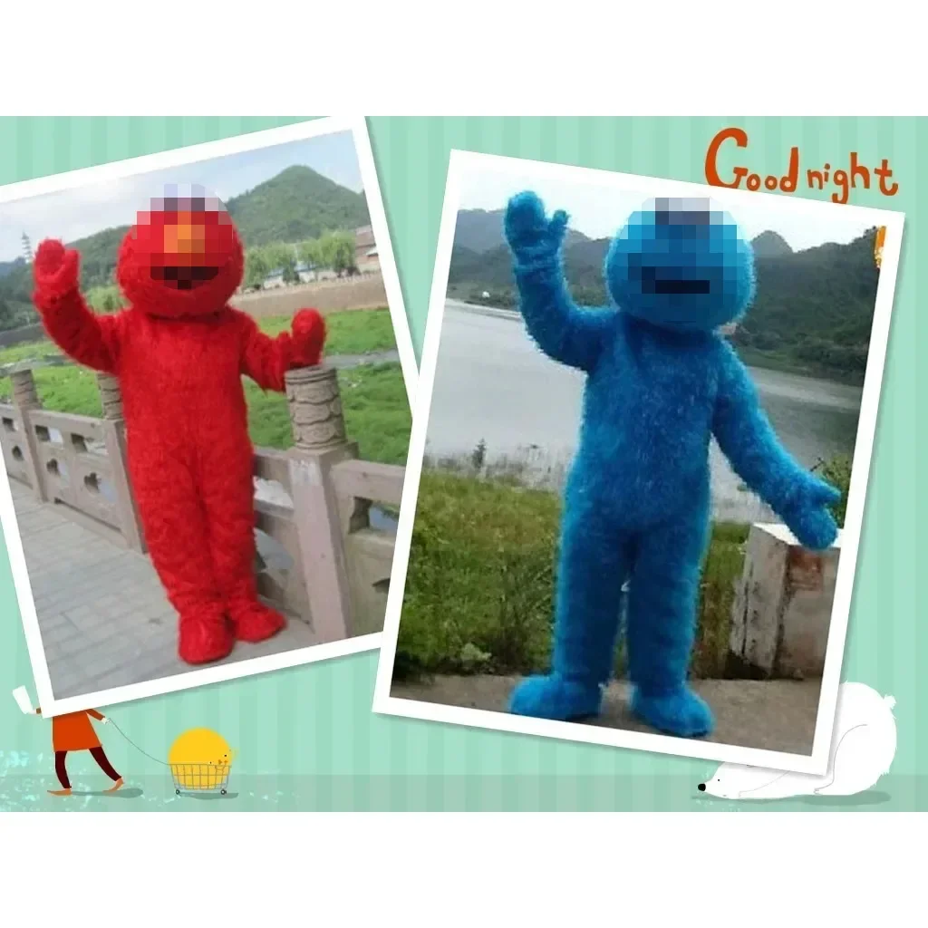 Factory Direct Selling High Quality Long Fur Elmo Mascot Costume ...