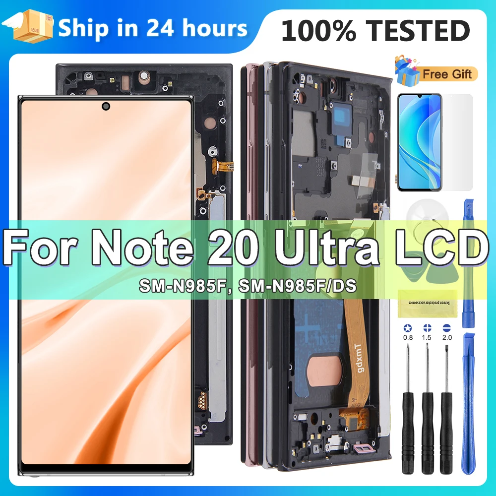 100-Tested-display-note-20-ultra-with-frame-LCD-for-Samsung-Galaxy-Note ...