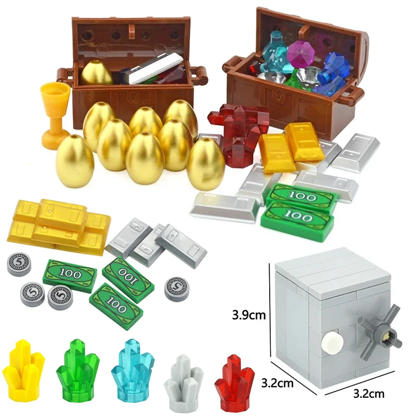 MOC-Treasure-Gem-Box-Printed-Building-Block-Gold-Silver-Diamond-Dollar ...