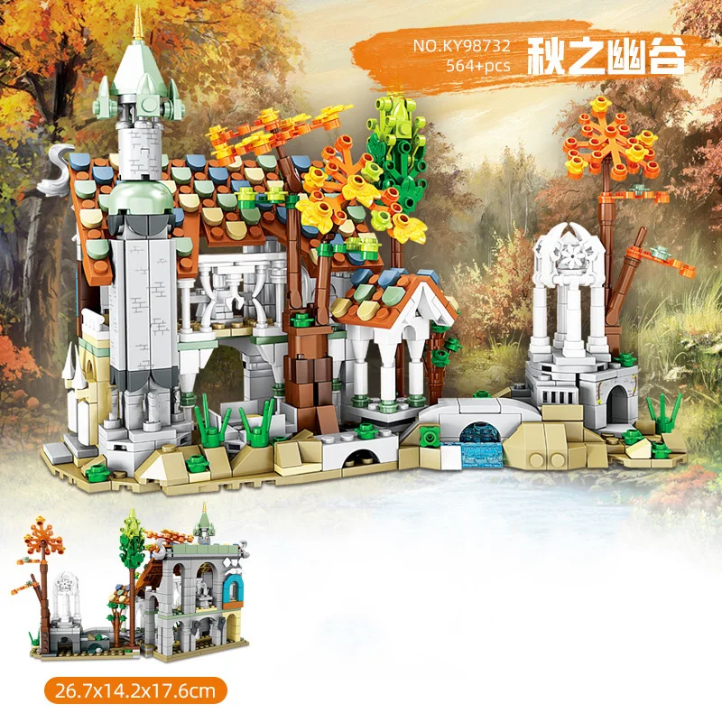 Creative-Civilization-Relic-Block-Autumn-Valley-Building-Brick-Model ...