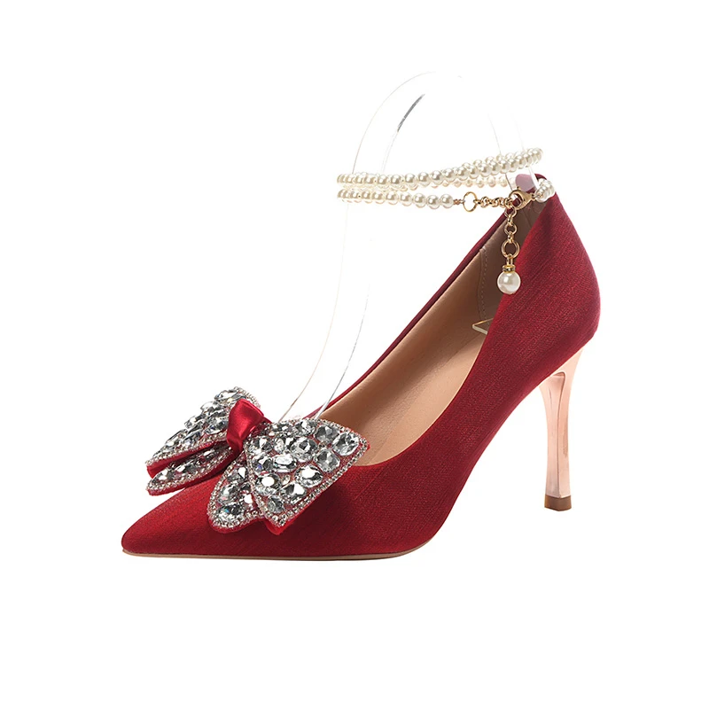 Big Red Shoes Sexy Wedding Women’s Shoes Big Size Fashion High Heel ...