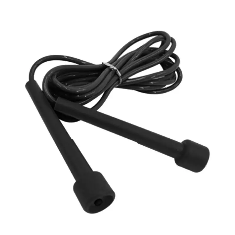 PVC-Skipping-Rope-Black-Adjustable-Sport-Fitness-Jumping-Rope-Non-slip ...