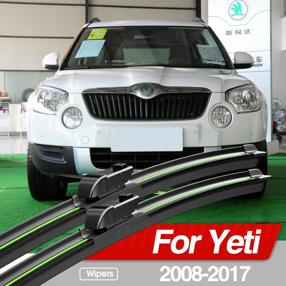 For Skoda Yeti 2008-2017 Front Windshield Wiper Blades 2x Windscreen ...