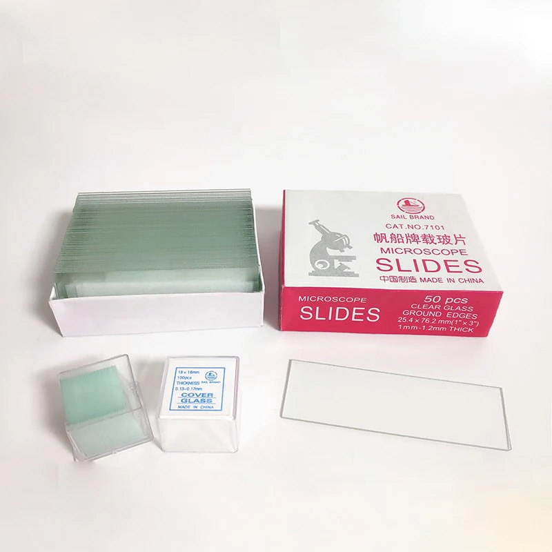 50-pcs-Microscope-Slides-and-100-pcs-Cover-Glass-for-Preparation-of ...