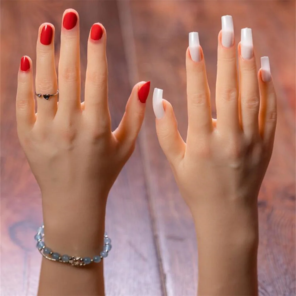 Platinum-Silica-Gel-Female-Hand-Mannequin-Manicure-Jewelry-Display ...