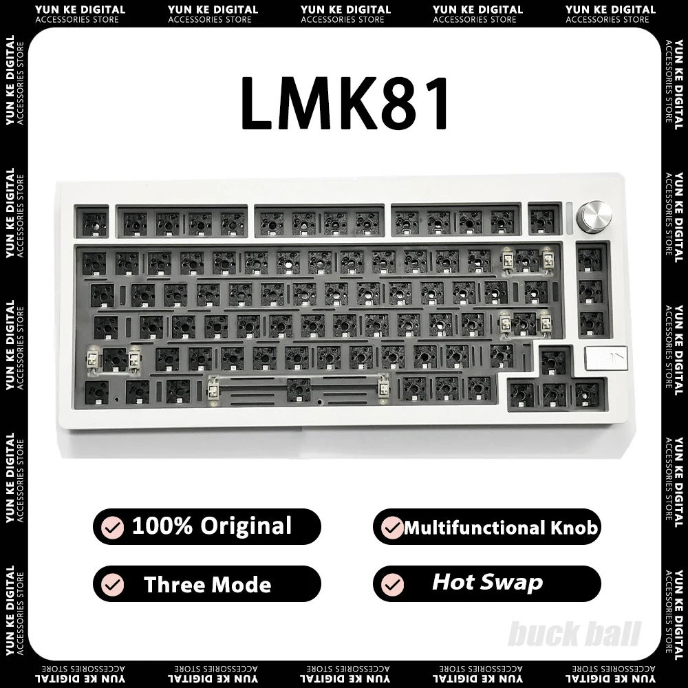 ZUOYA-Kit-de-teclado-LMK81-de-aluminio-perilla-multifuncional-81-teclas ...