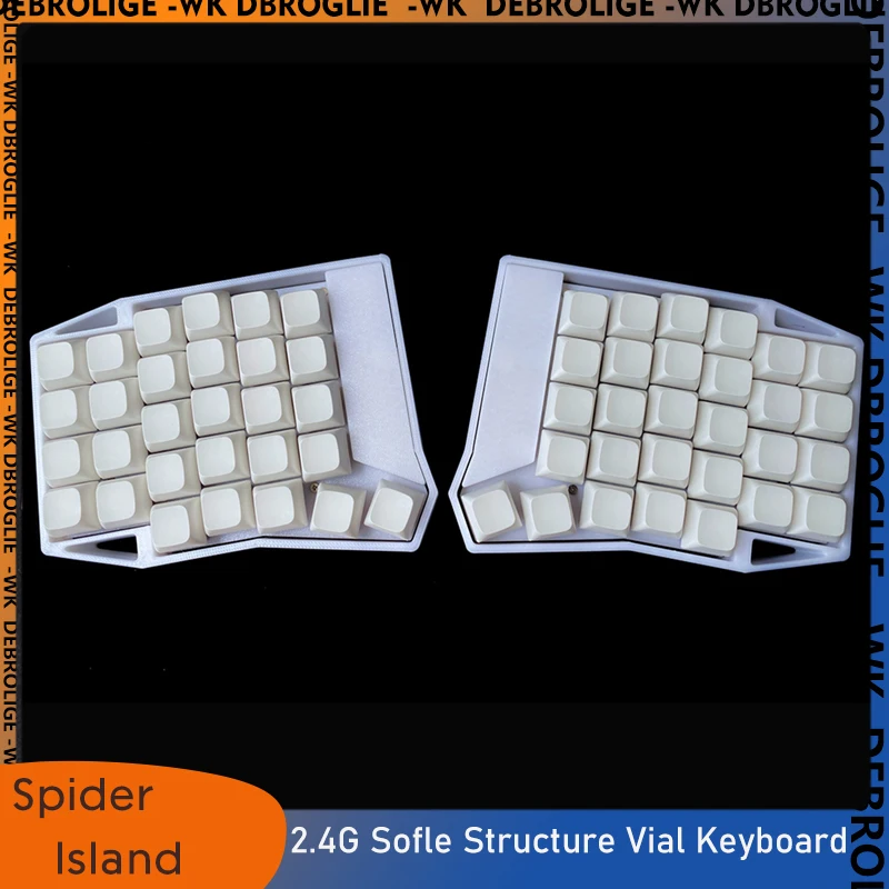 Wireless-Keyboard-Kit-2-4G-58-Key-Revision-Sofle-Split-Keyboard-Gaming ...