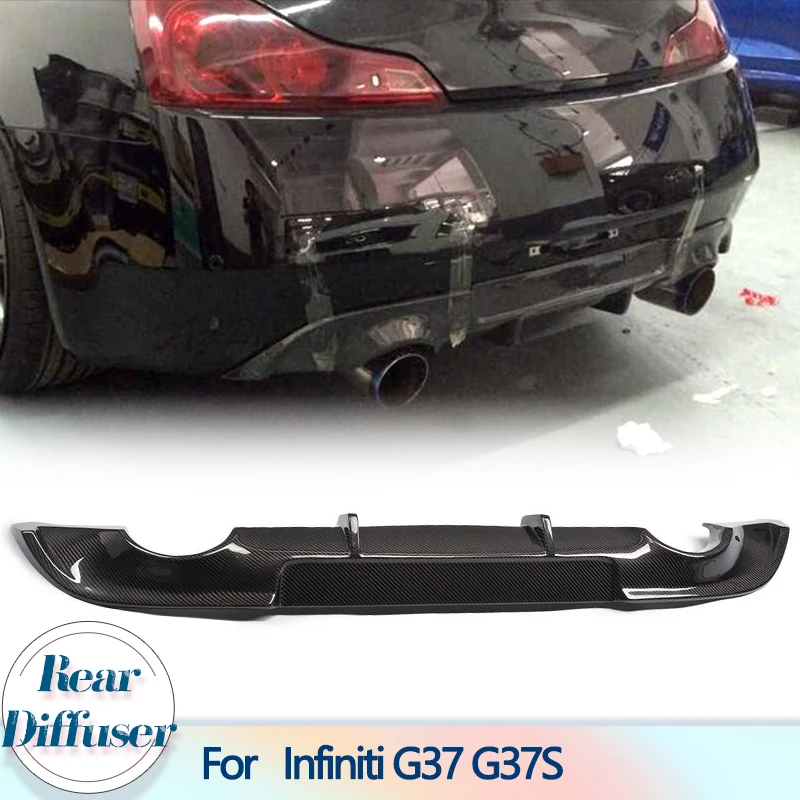 Carbon-Fiber-Car-Add-On-Rear-Diffuser-Lip-For-Infiniti-G37-G37S-2-Door ...
