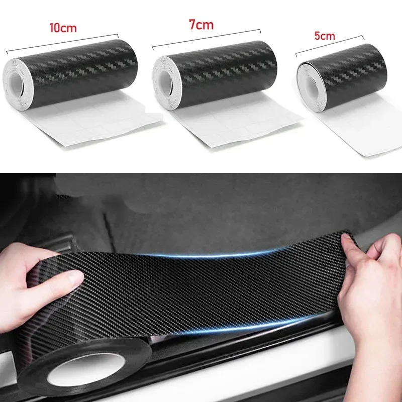 NanoCarbonFiber-Car-Sticker-DIY-PasteProtectiveStrip-Auto-Threshold ...