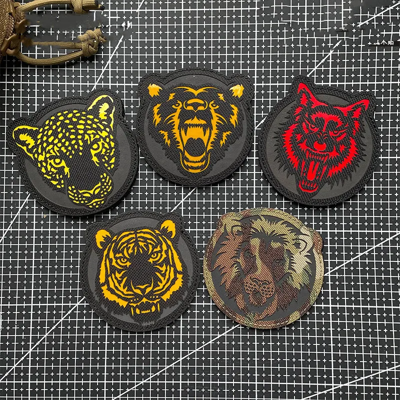 Reflective-Beast-Badge-Luminous-Tiger-Cheetah-Armband-Tactical-Wolf ...
