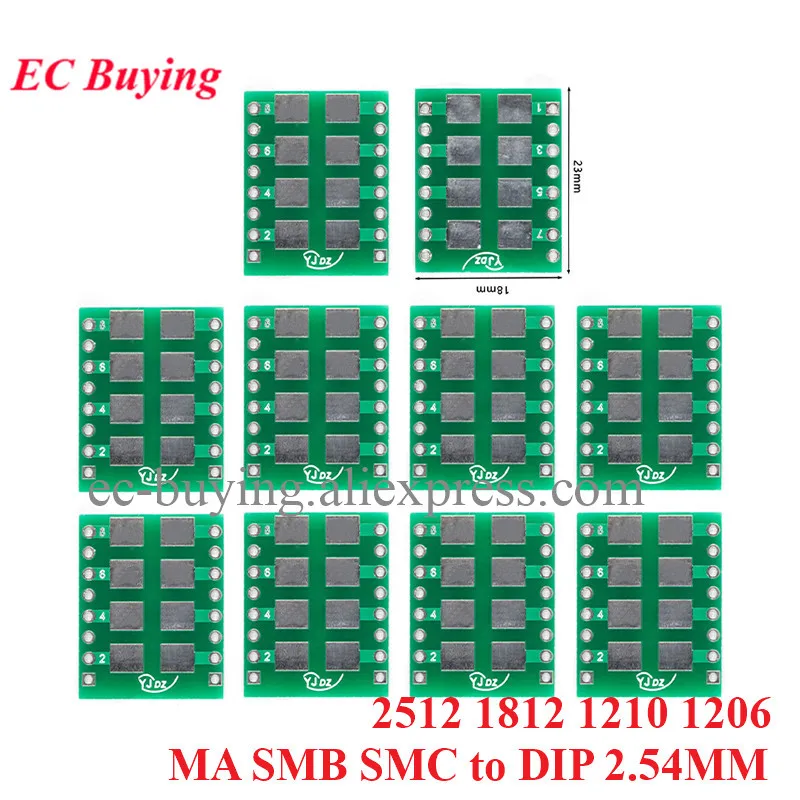 10pcs-5pcs-SMD-to-DIP-Adapter-Converter-Plate-Board-Connector-2512-1812 ...