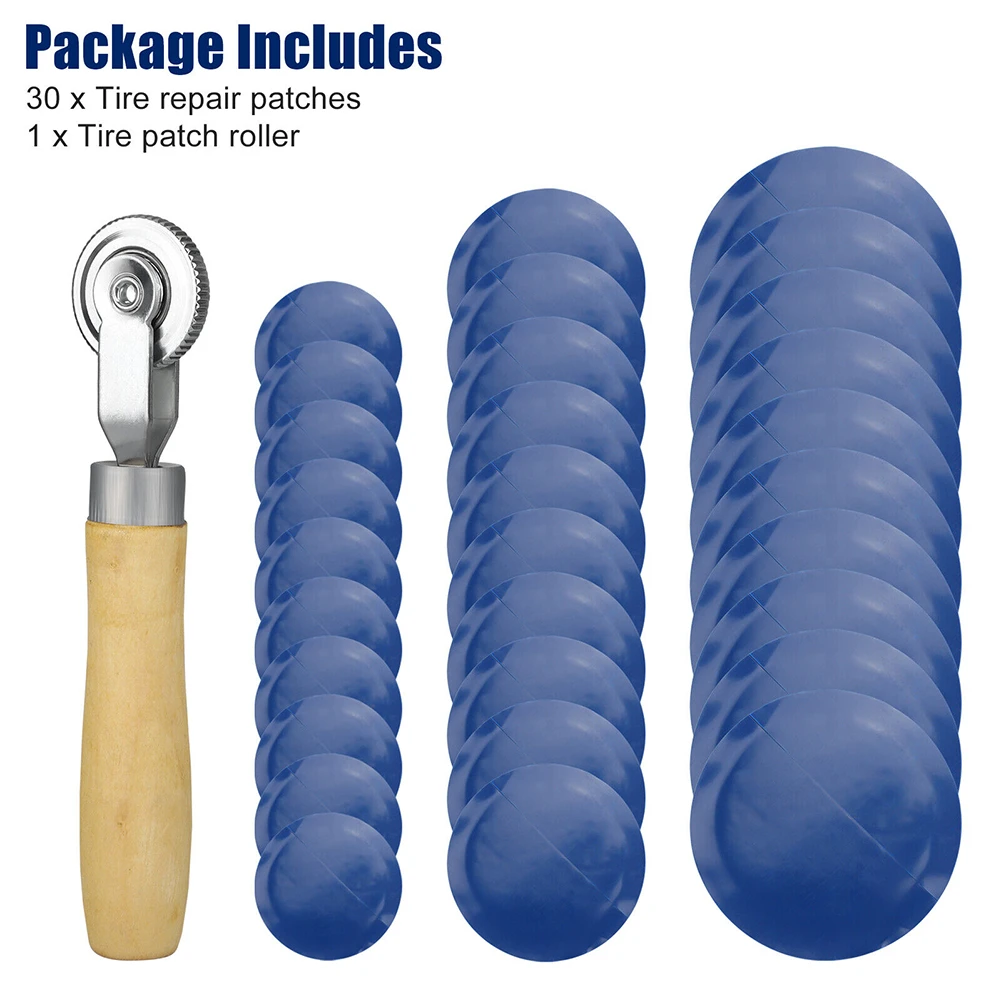 30pcs Universal Tire Repair Rubber Patch Glues Tool Tyre Patching ...