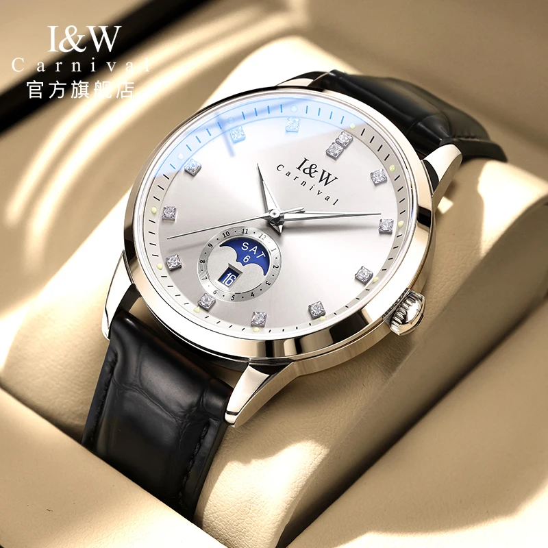 Automatic Watch Men Full Calendar Carnival | Watch Men Wrist Mechanical ...