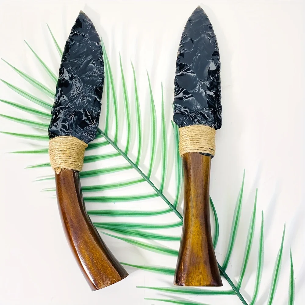 1pc Obsidian Dagger - Raw Crystal Craft, Versatile Home Decor, Indoor ...