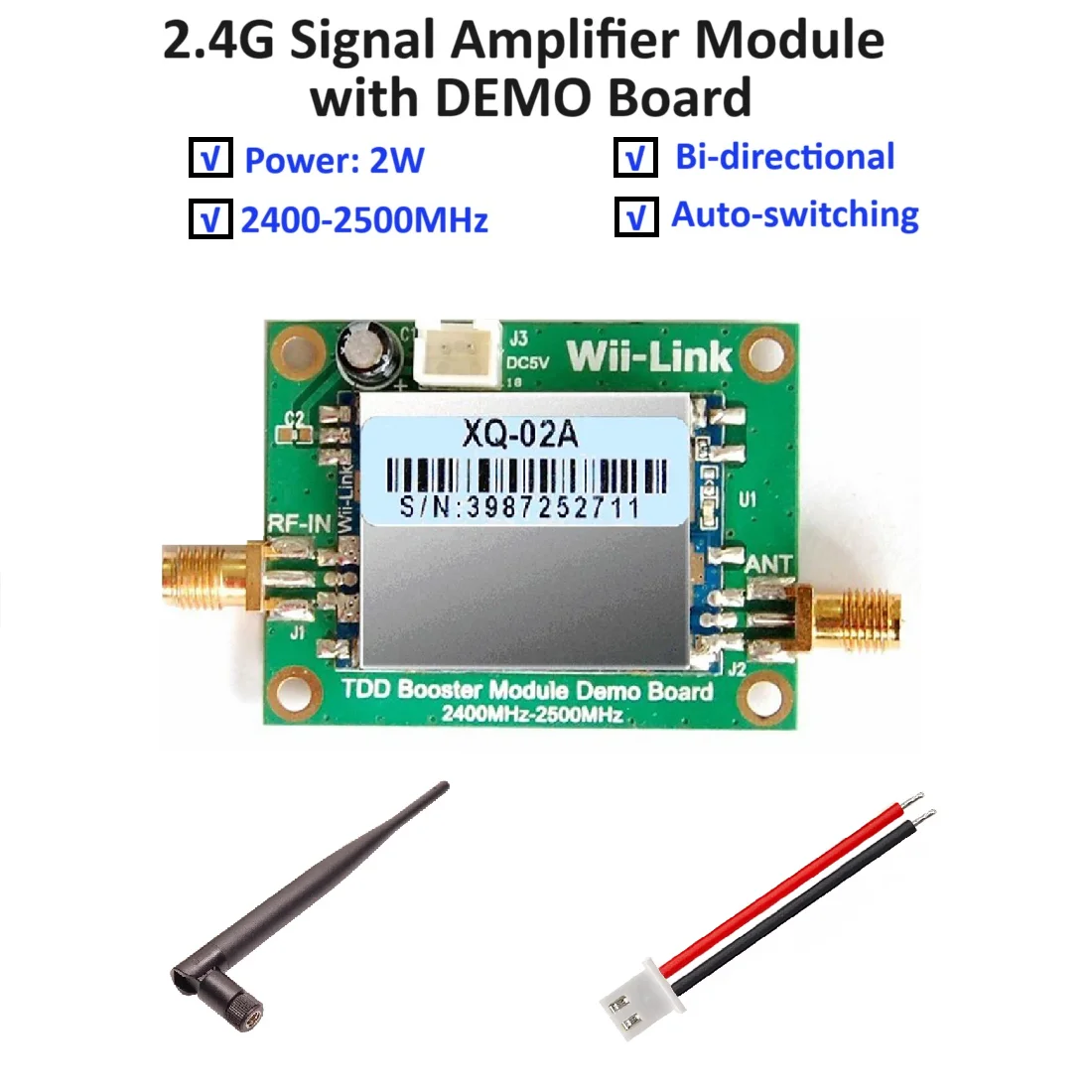 XQ-02A-2-4GHz-Amplifier-2W-Bi-directional-Signal-Amplification-Module ...