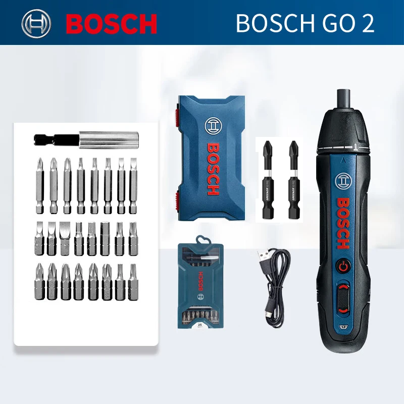 BOSCH-GO2-Electric-Screwdriver-Portable-Cordless-Rechargeable-Smart ...