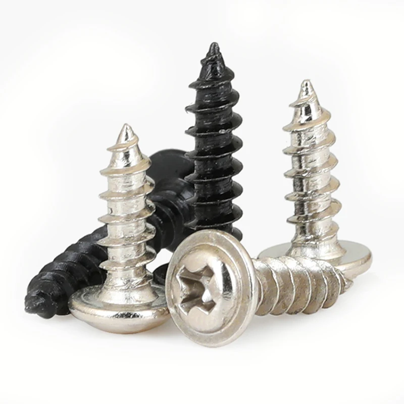 M1.2 M5 Round Pan Head Phillips Self Tapping Screw With Pad Nickel ...