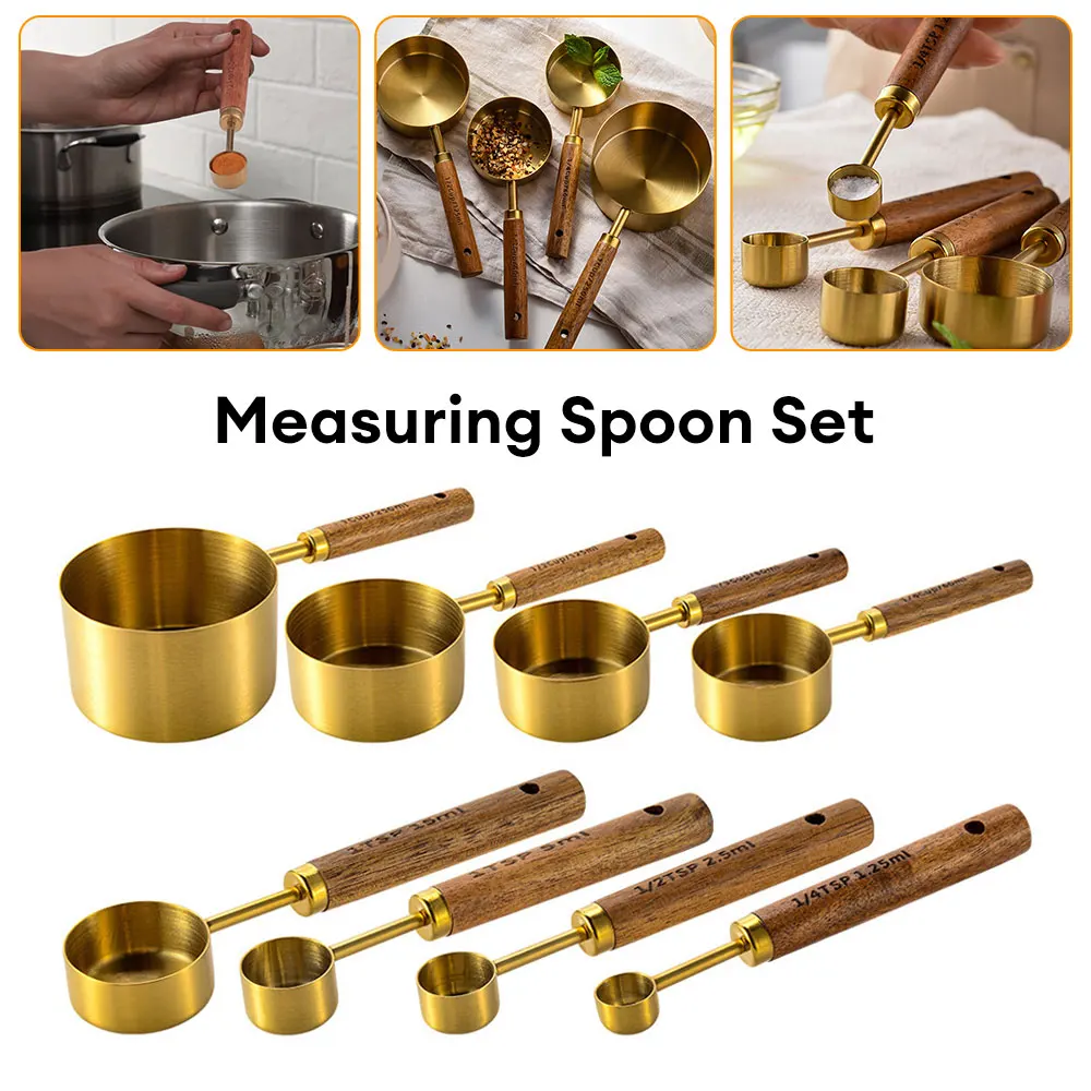 Measuring-Spoon-Set-Wooden-Handle-Stainless-Steel-Measuring-Cups-Spoons ...