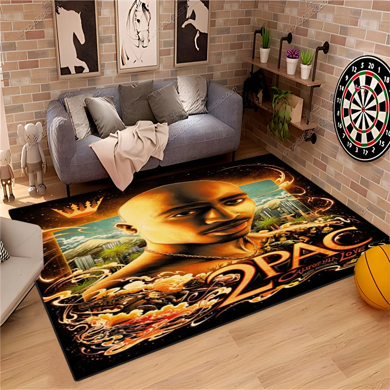 2pac Tupac Raper Pop Carpet Rugs For Bedroom Living Room Carpet Floor ...