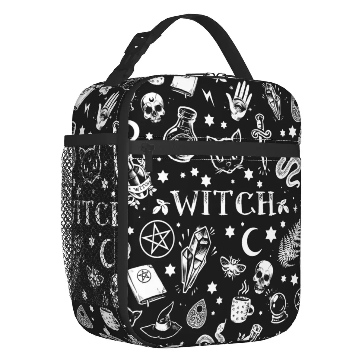 Witch-Pattern-Insulated-Lunch-Tote-Bag-for-Women-Halloween-Occult ...