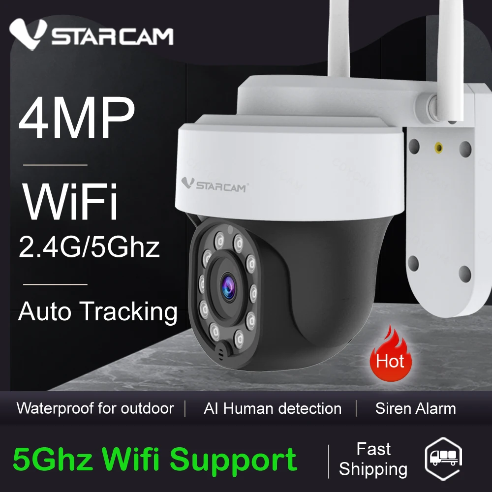 Vstarcam Cs665q 4mp 2.4g/5ghz Wifi Camera Smart Auto Cruise Privacy Mode Camera Night Vision Two ...