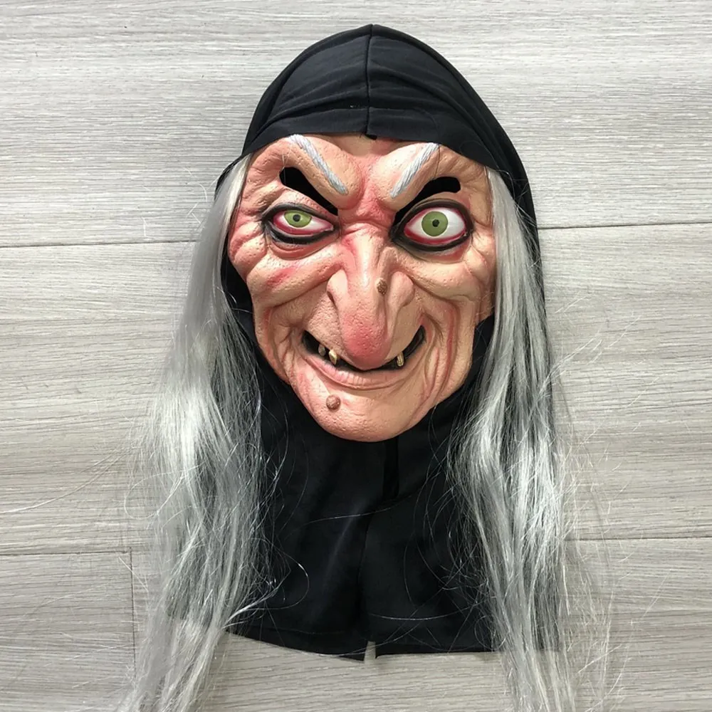 Halloween-Witch-Mask-Cosplay-Scary-Ghost-Face-Sorceress-Old-Nana ...