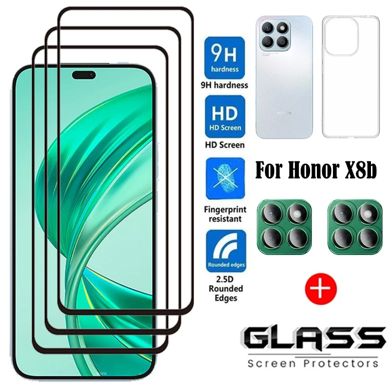For-Honor-X8b-Glass-Honor-X8b-Tempered-Glass-Full-Glue-Cover-Screen ...