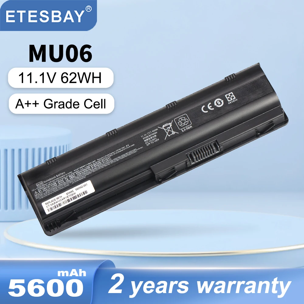 ETESBAY MU06 62WH Laptop Battery for HP Pavilion G4 G6 G7 G32 G42 G62 ...