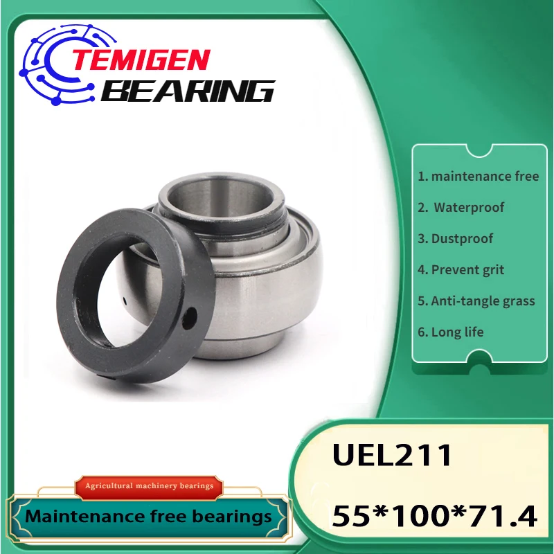 WZZG 1pcs maintenance free outer spherical bearing HC/UEL 211 special ...