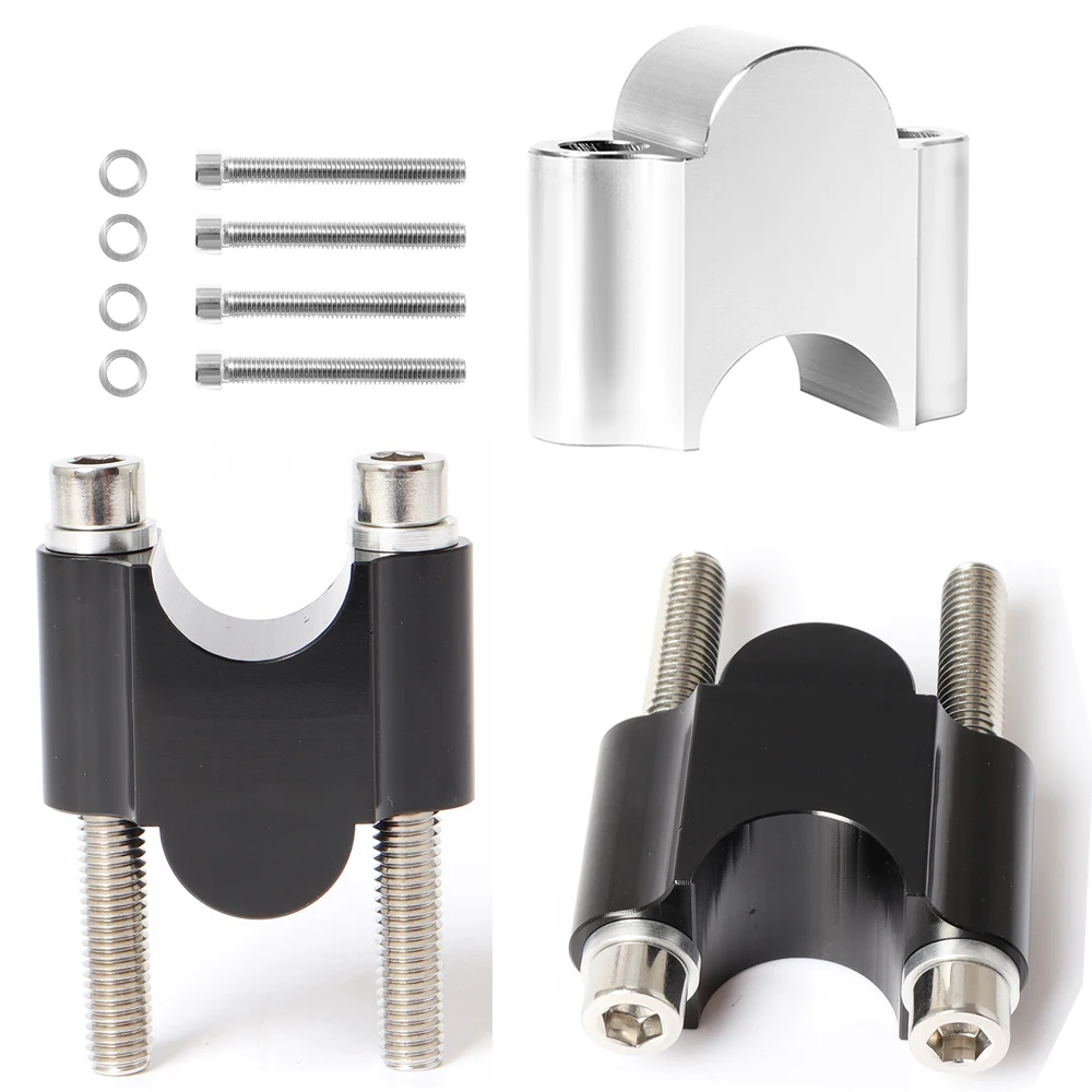 Motorcycle-Handlebar-Riser-Bar-Mount-Handle-Clamp-Universal-28mm-1-1-8 ...