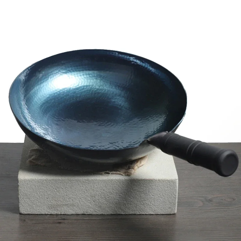 Chinese-Traditional-Handmade-Forging-Wok-Wrought-Iron-Cauldron-Non ...
