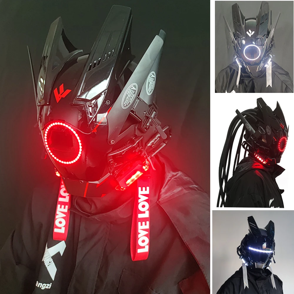 Cyberpunk-Mask-Led-Lighting-Cosplay-Helmet-Halloween-Christmas-Gift ...