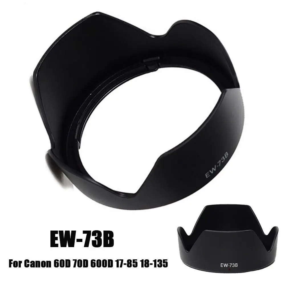 EW-73B 67mm Lens Hood ABS Black Anti-Glare Cover Camera Lens Sunshade ...