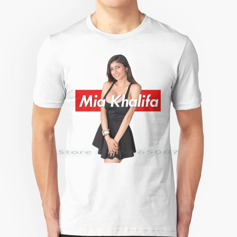 Mia Khalifa T Shirt 100% Cotton Lebanese Model Actress Mia Khalifa For ...