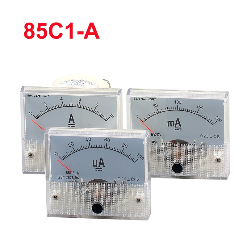 85C1-A-5A-10A-30A-Analog-Ammeter-DC-Micro-Amp-Gauge-Current-Measurement ...