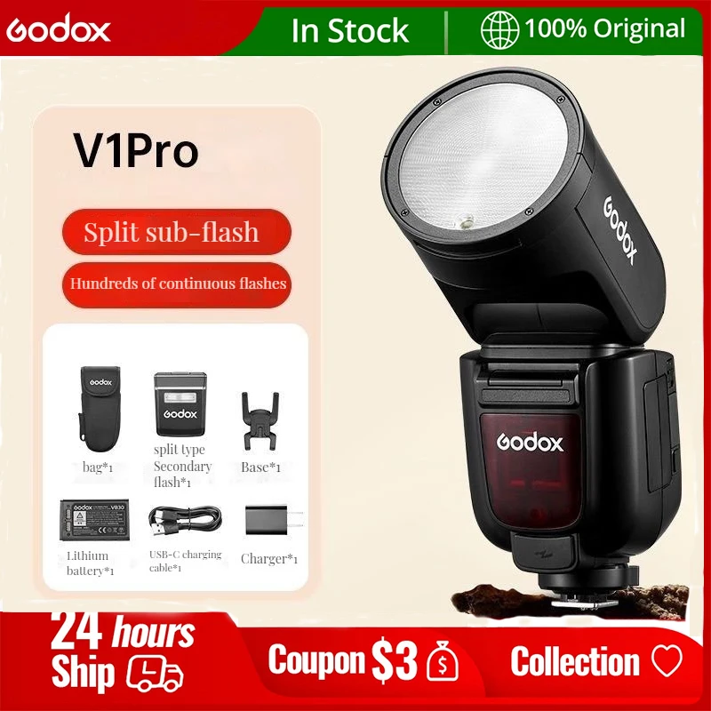 Godox-V1-Pro-V1Pro-TTL-Li-ion-Round-Head-Camera-Flash-Wireless ...