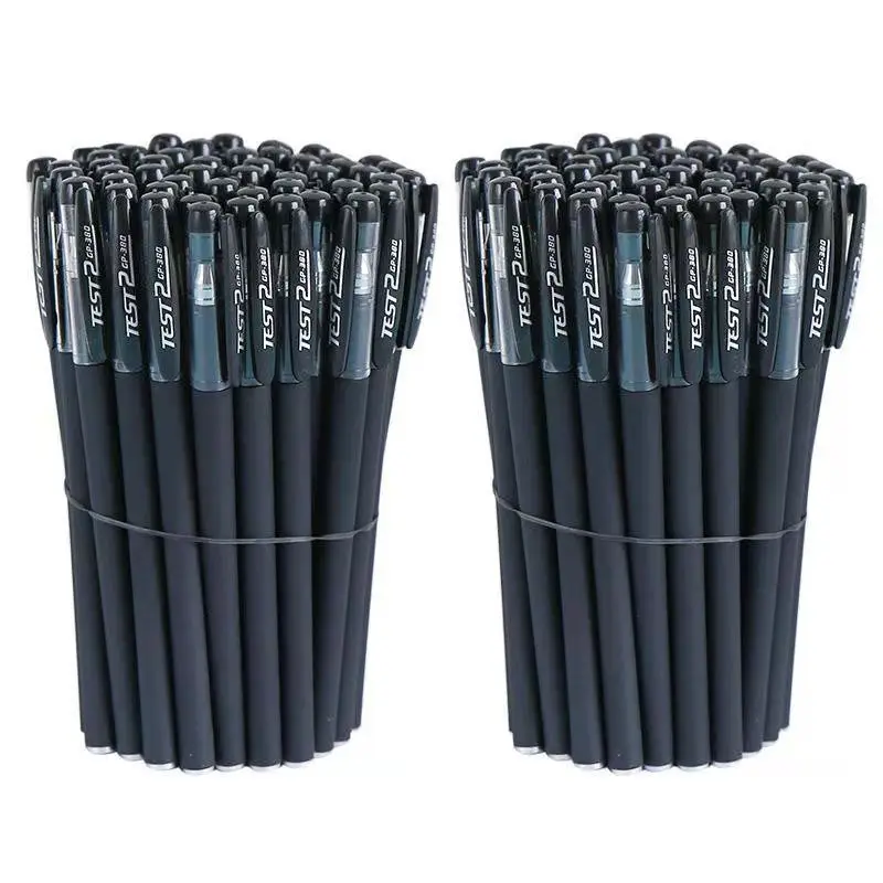 10 Pcs/set Black Neutral Pen Student Exam Office Signature Black Pen ...