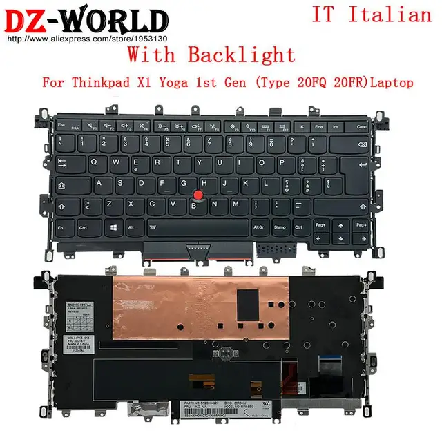 Backlight Keyboard for Lenovo Thinkpad X1 Yoga 1st Gen 1 Laptop BE CFR ...