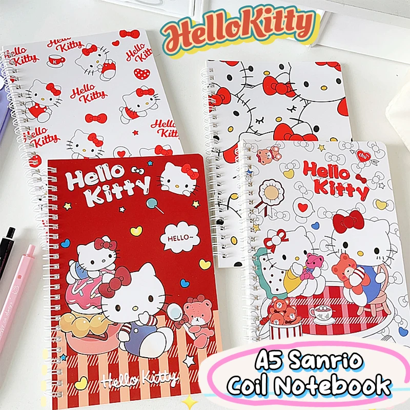 Kawaii-Sanrio-A5-Notebook-Hello-Kitty-Cinnamonroll-Kuromi-My-Melody-Coil-Notepads-Daily-Planner ...