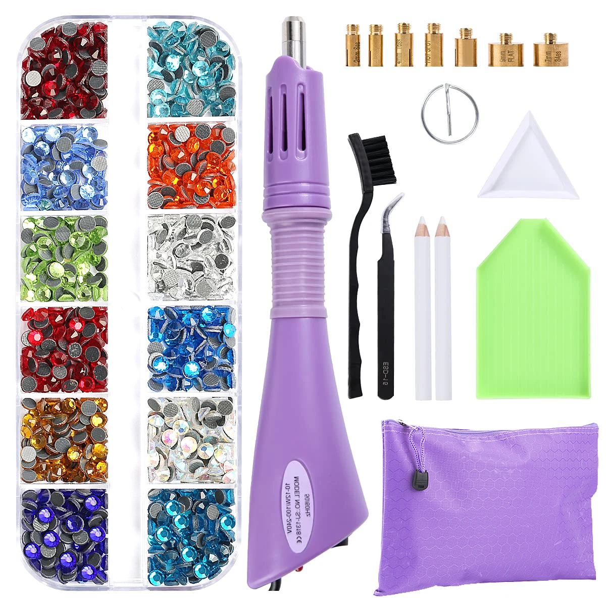 2000Pcs-box-Hot-Fix-Rhinestones-Set-EU-plug-US-adapter-Hotfix ...