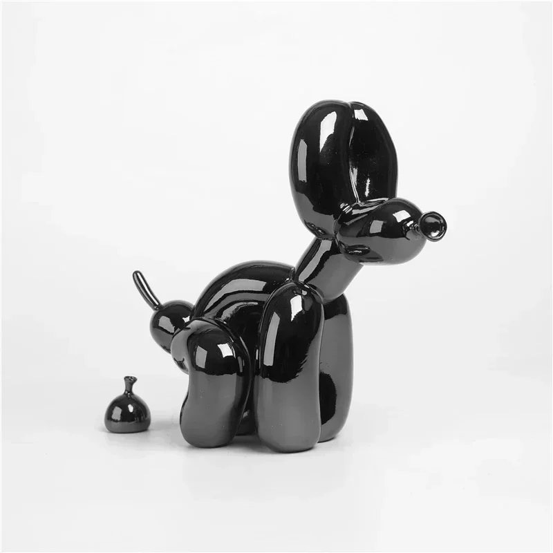 Modern Nordic Poop Balloon Dog Sculpture Resin Animal Puppy Statue Home ...