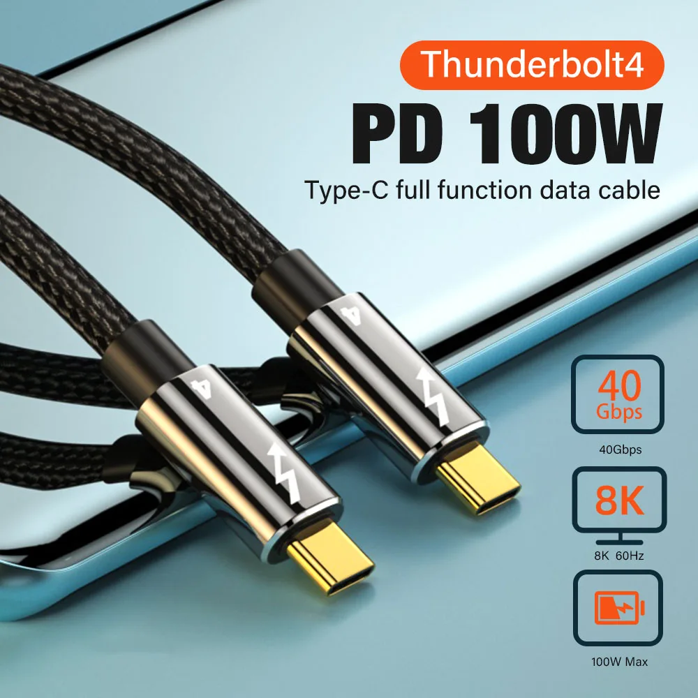 Thunderbolt-4-coaxial-cable-USB4-type-c-to-type-c-40Gbps-PD-100W-Fast ...