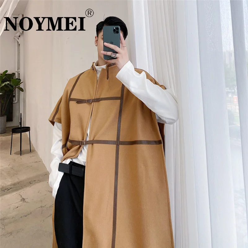 NOYMEI-Woolen-Cloak-New-Trench-Fashionable-Middle-Long-Coat-Single ...
