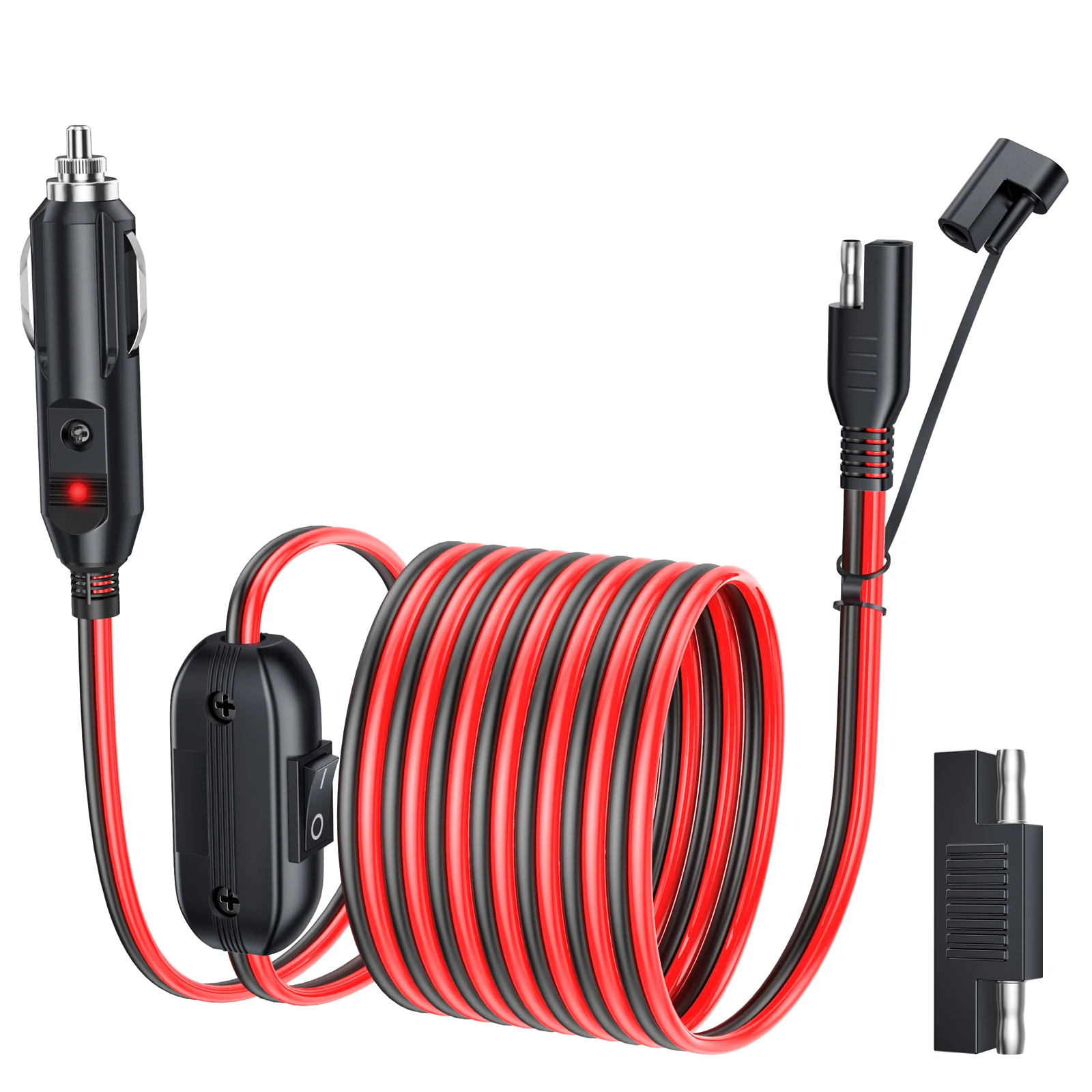 Anchtek 16AWG 12V Cigarette Lighter SAE Battery Charger Cable Quick ...